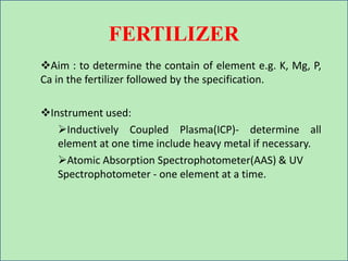 Fertilizer analysis | PPTX