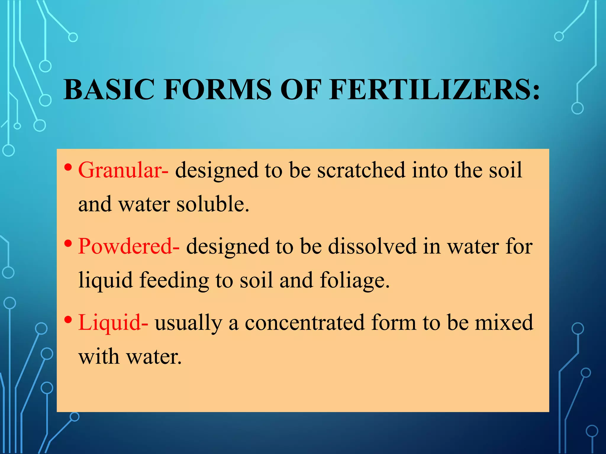 Fertilizer and its classification | PDF