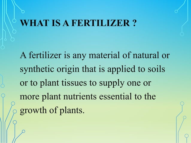 Fertilizer and its classification | PDF