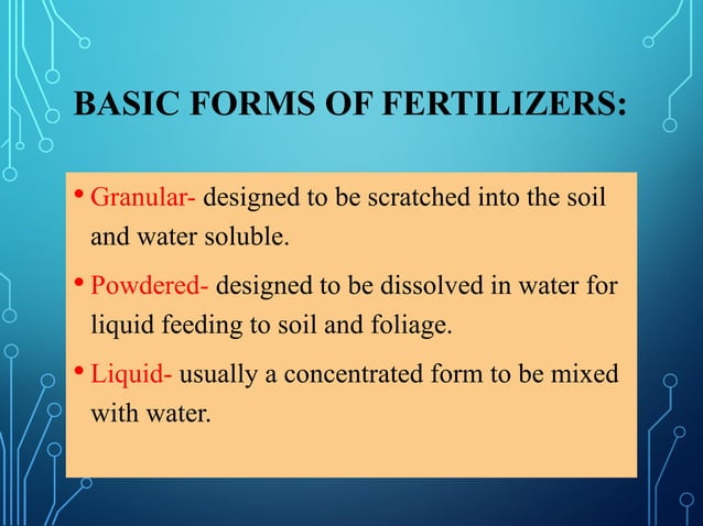 Fertilizer and its classification | PDF