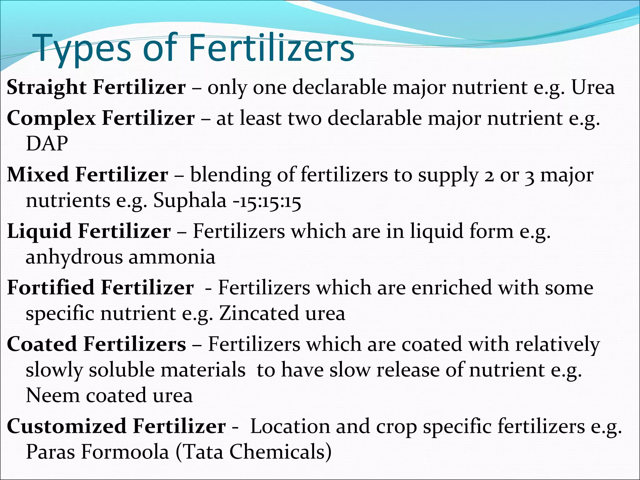 Fertilizer development concept, scope, need, resource availability | PPT