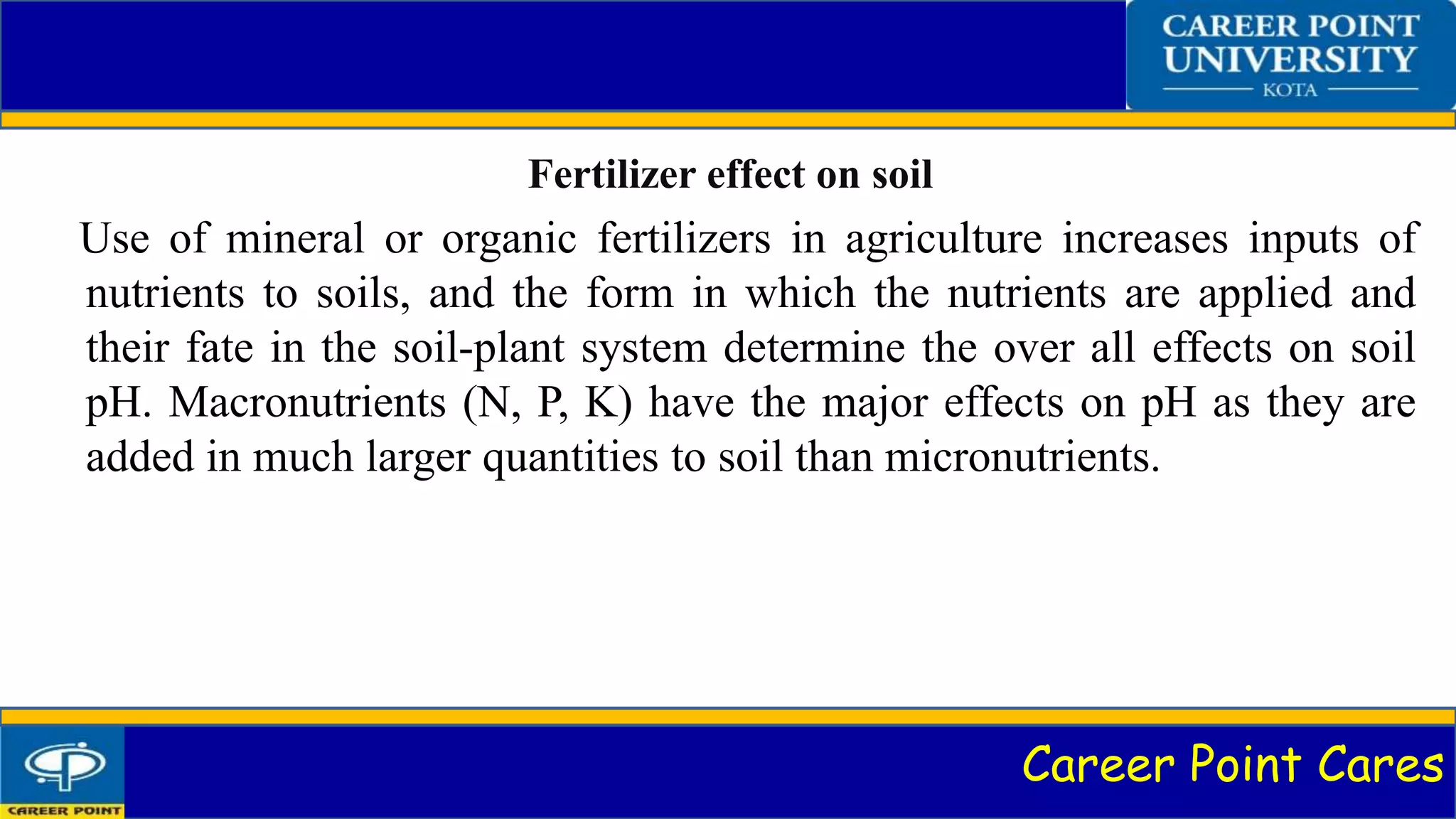 Fertilizer effect on soil | PPTX