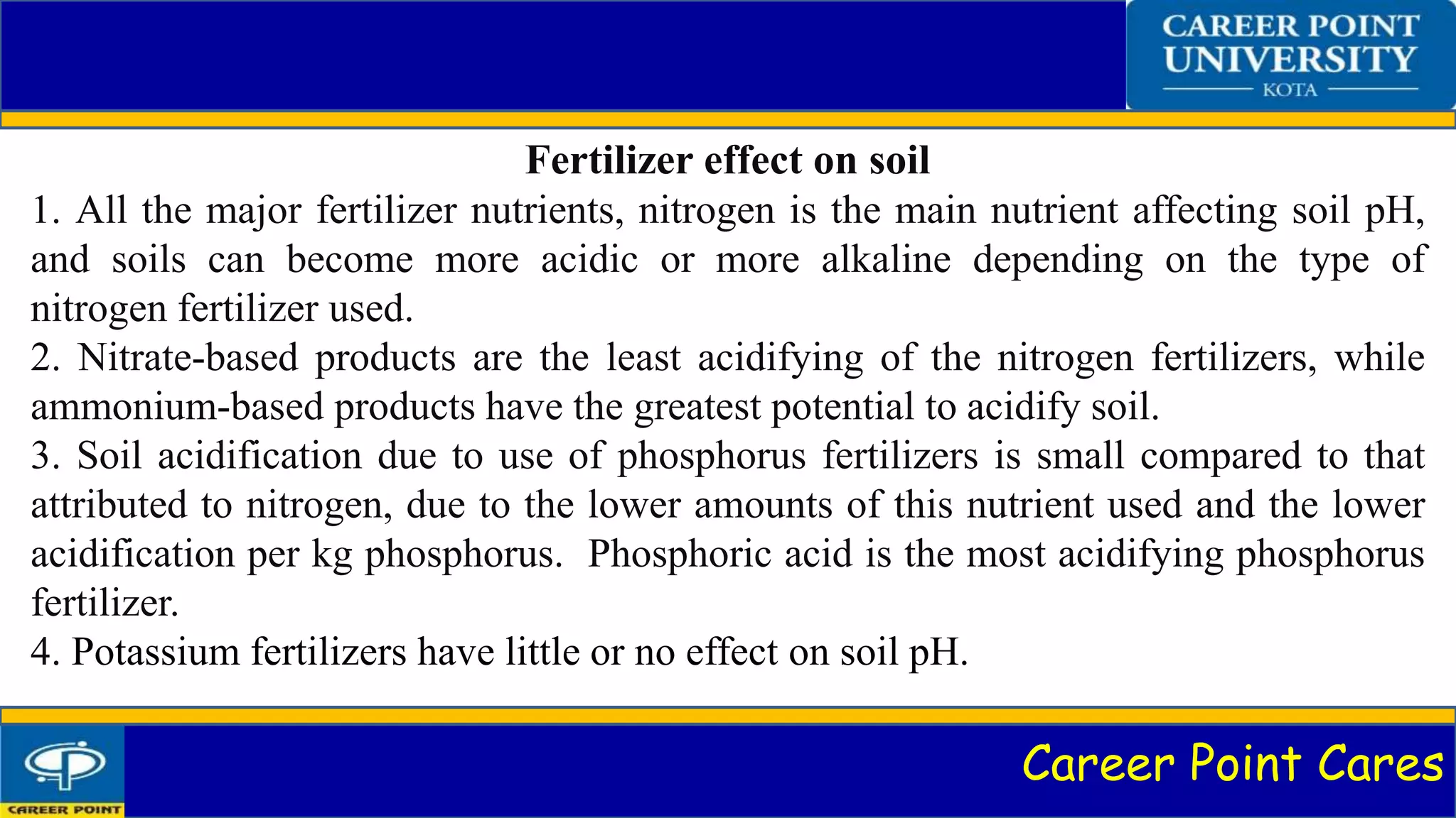 Fertilizer effect on soil | PPTX