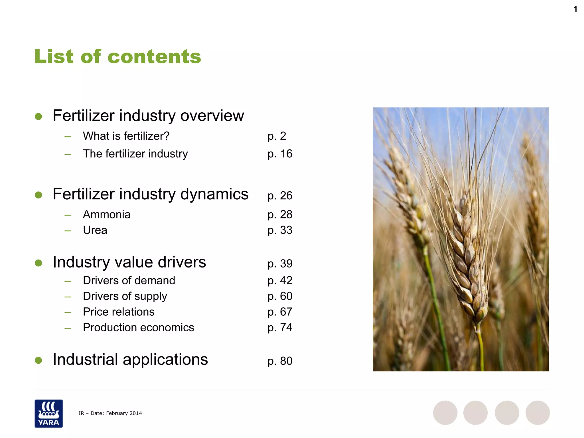 Fertilizer industry handbook 2014 (slides only) | PDF