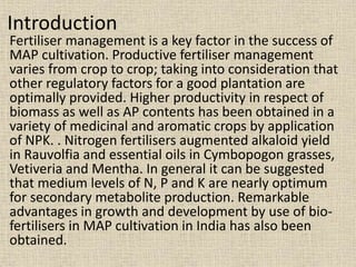 Fertilizer management for medicinal and aromatic plants | PPTX ...