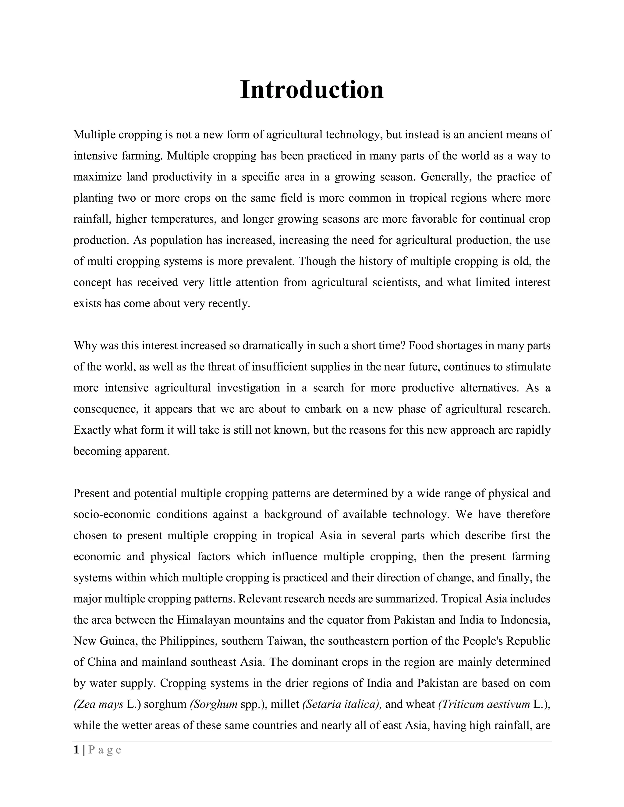 Fertilizer management in multiple cropping | PDF | Agriculture | Industries
