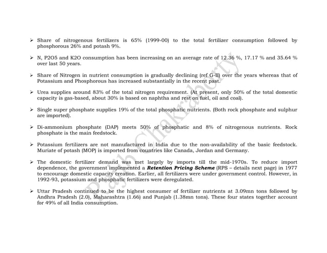 Indian Fertilizer Consumption pattern - 2001 | PPT