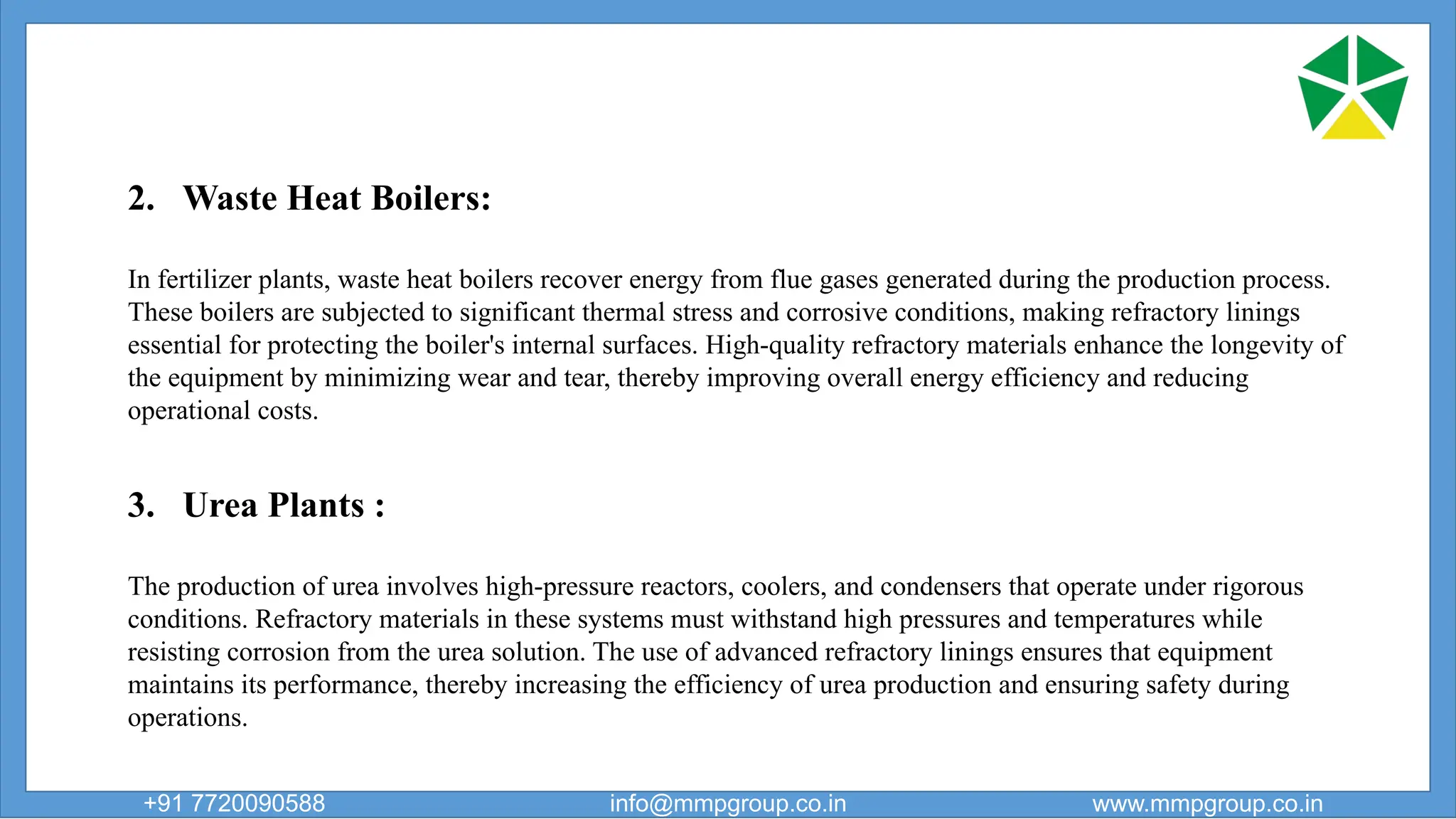 Refractory Materials in Fertilizer Plants | PPTX