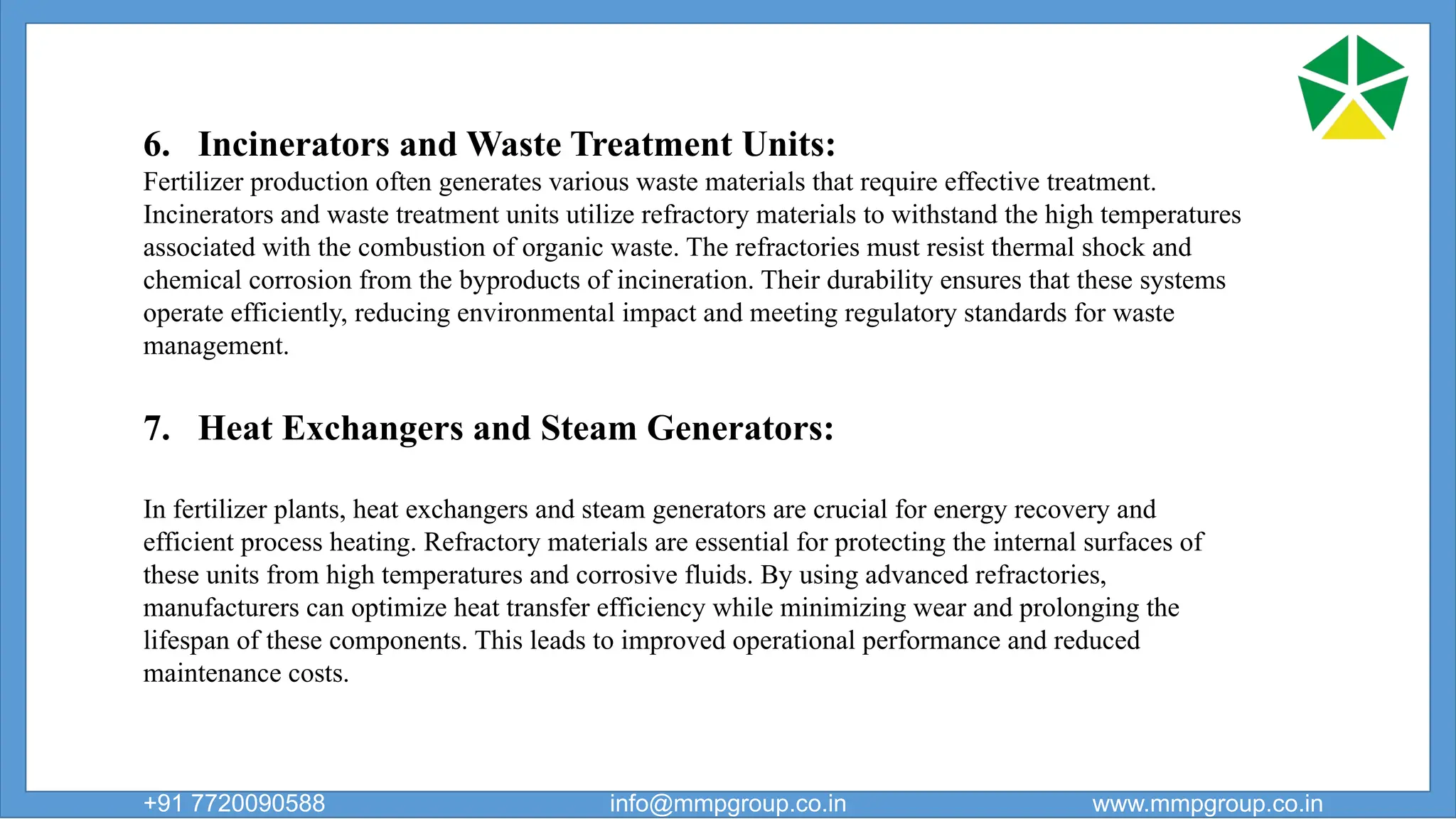 Refractory Materials in Fertilizer Plants | PPTX