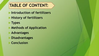 fertilizers and different aspects of it | PPT