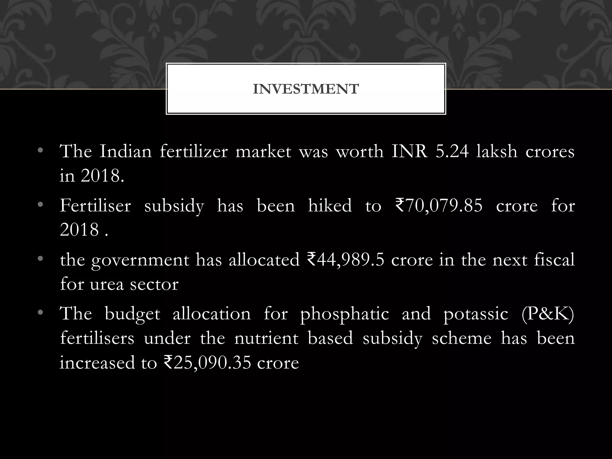 Fertilizers industry in india | PPTX