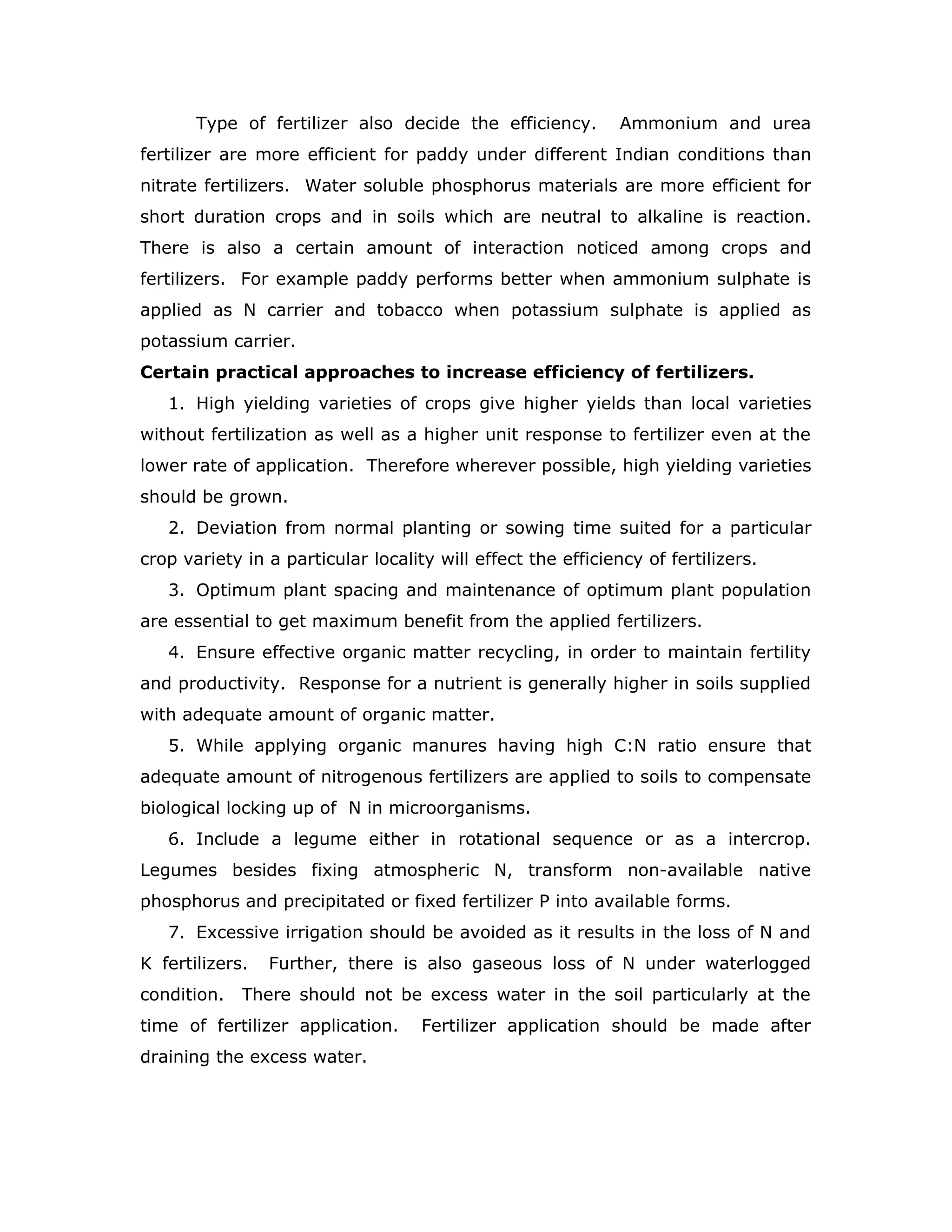 Fertilizer use efficiency | DOC