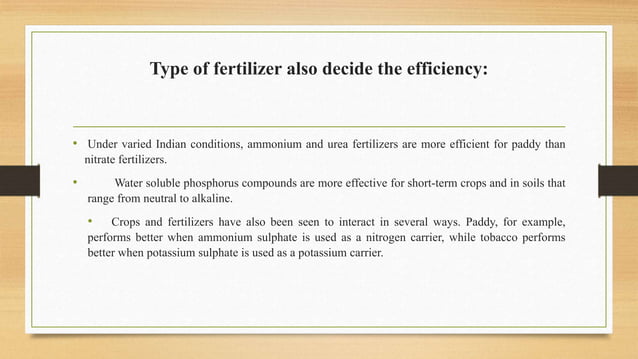Fertilizer Use Efficiency.pptx | Agriculture | Industries