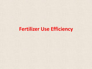 Fertilizer Use Efficiency.pdf soil science | PDF