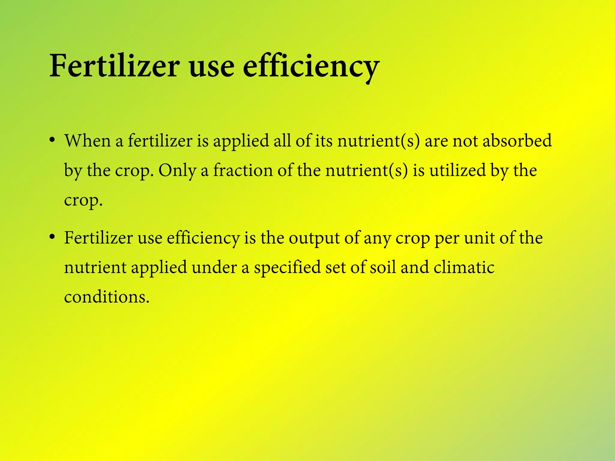 Fertliser use efficiency | PDF