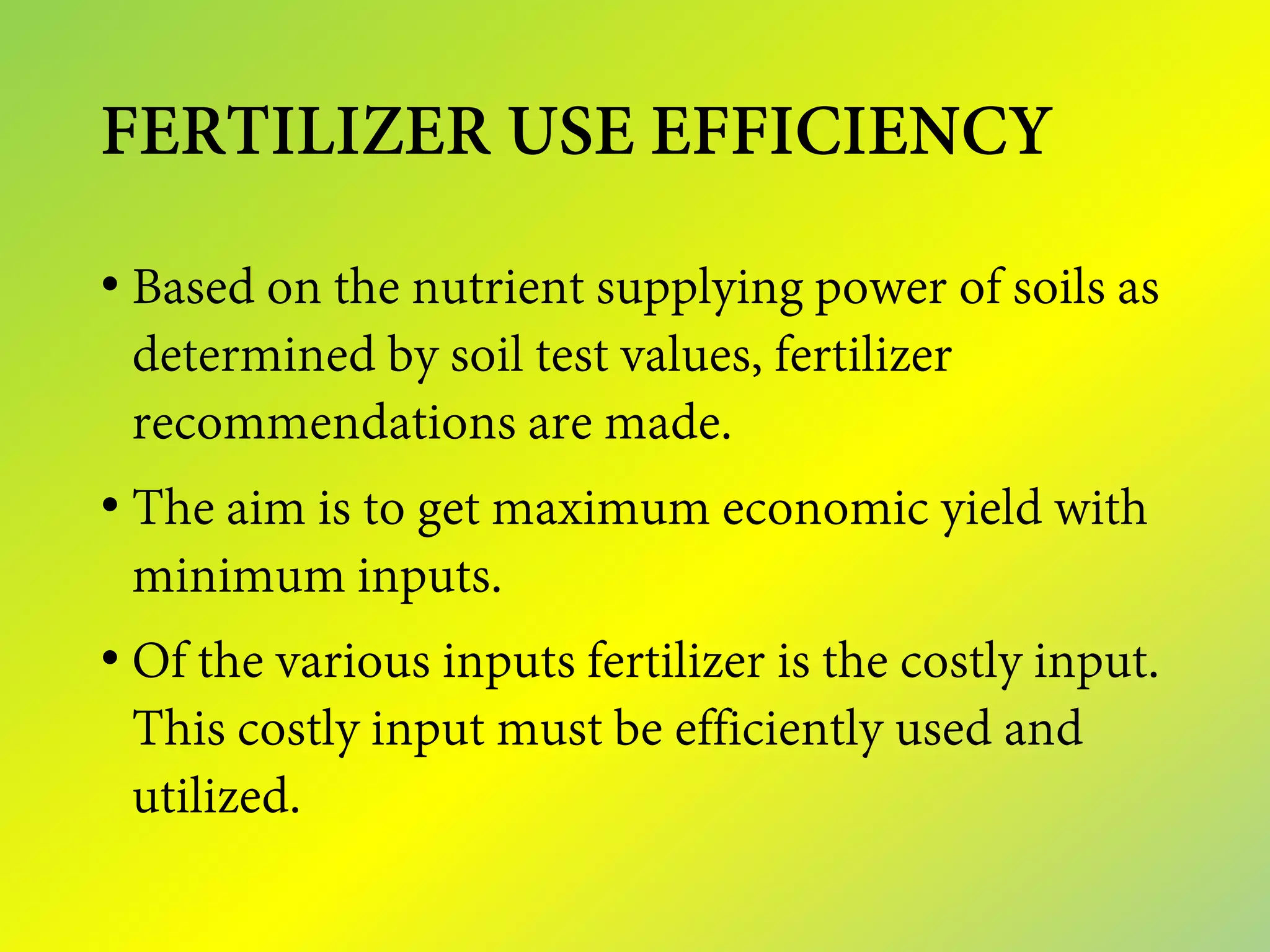 Fertliser use efficiency | PDF
