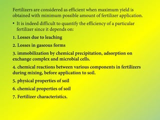 Fertliser use efficiency | PDF
