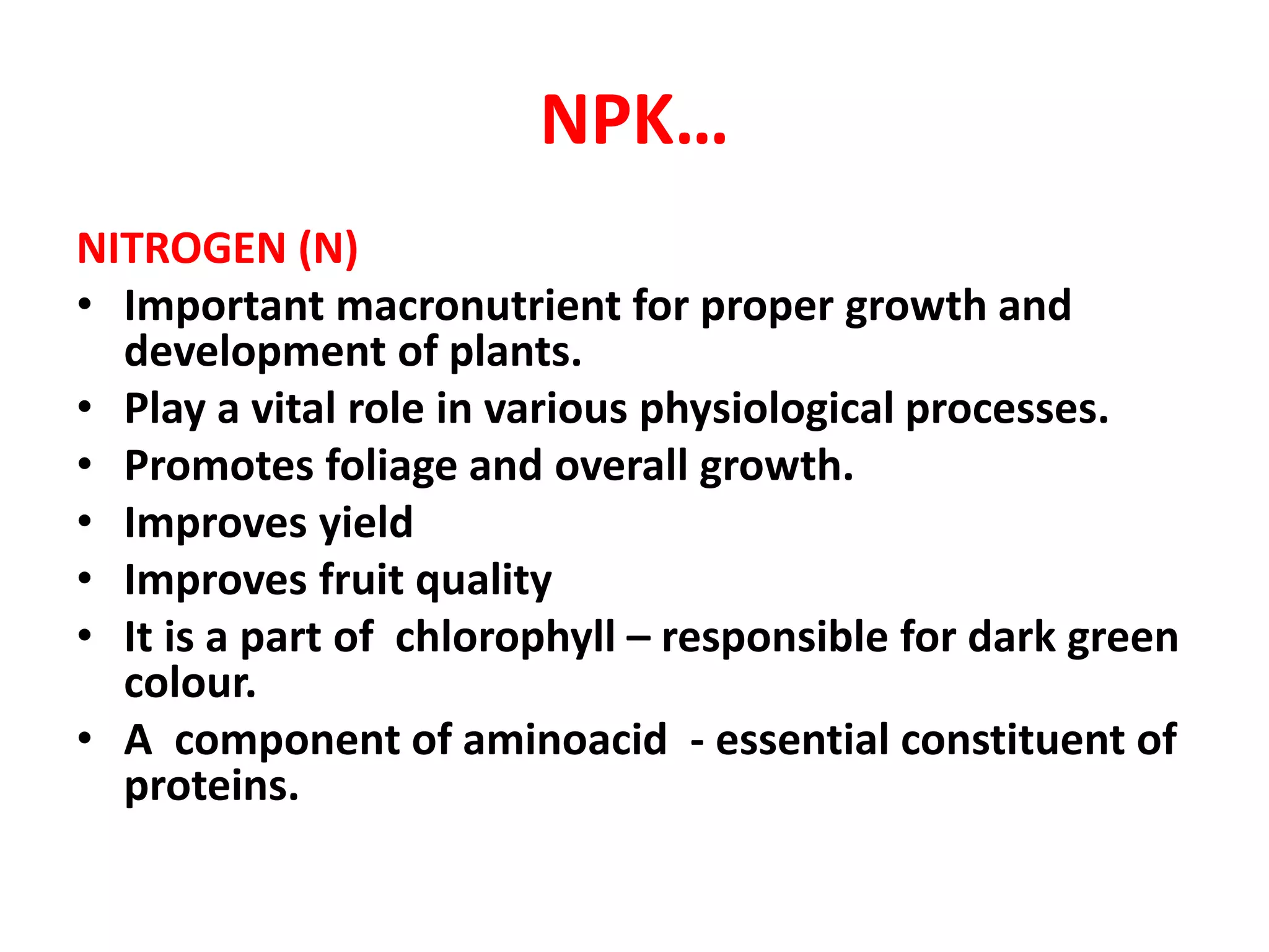 FERTILIZERS,FERTILIZER MIXTURES AND NPK CONTENT SMG | PPTX