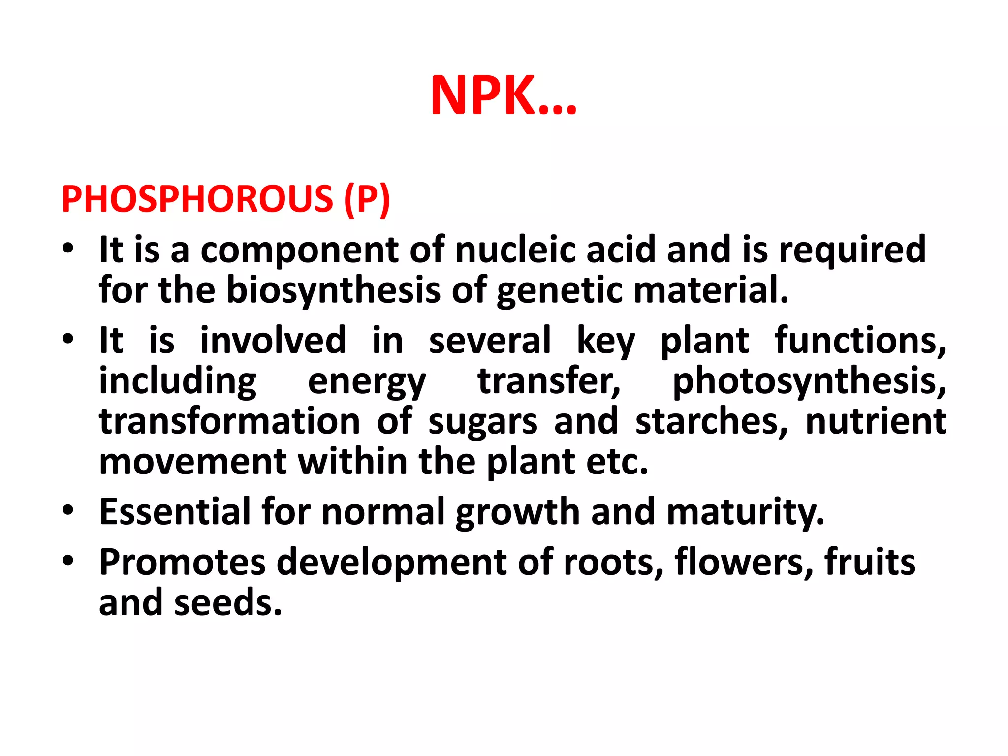FERTILIZERS,FERTILIZER MIXTURES AND NPK CONTENT SMG | PPTX
