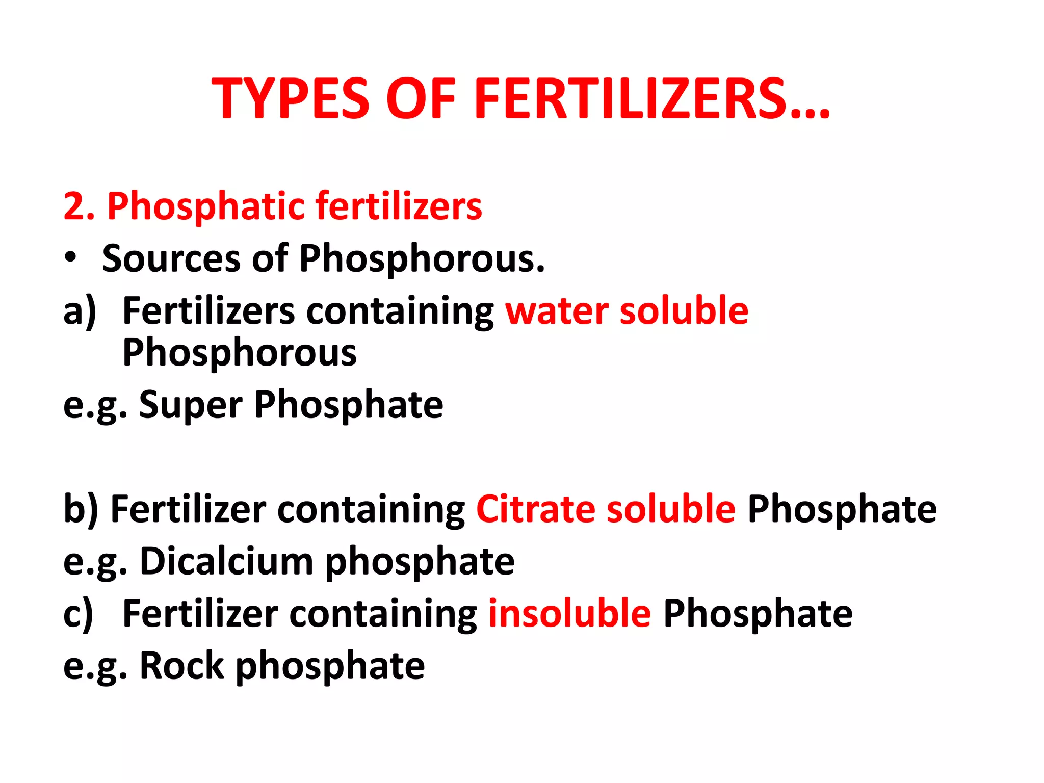Fertilizers Fertilizer Mixtures And Npk Content Smg Pptx