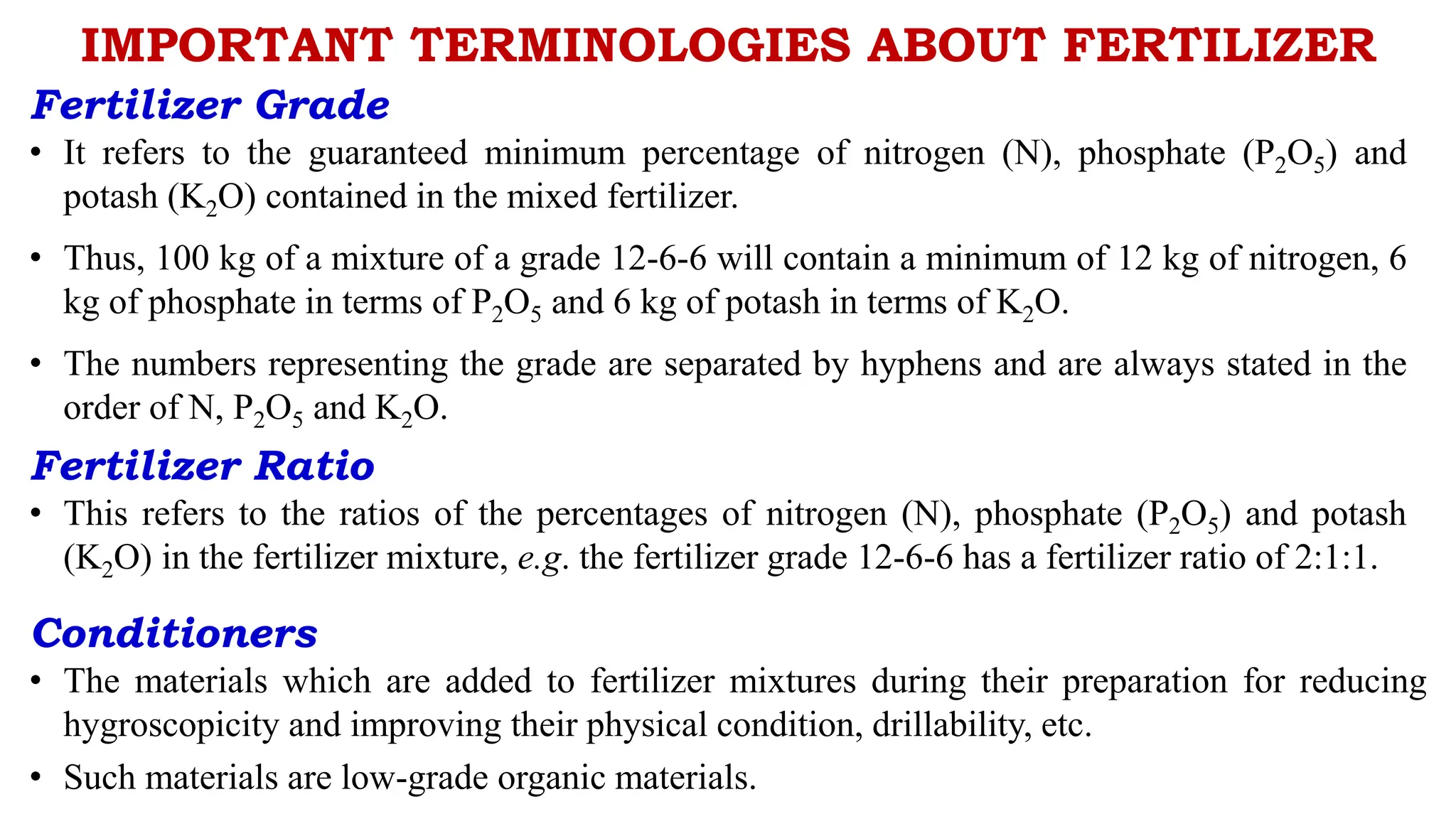 Ferttilizers, definition, types, nature, nutrient content, examples | PDF