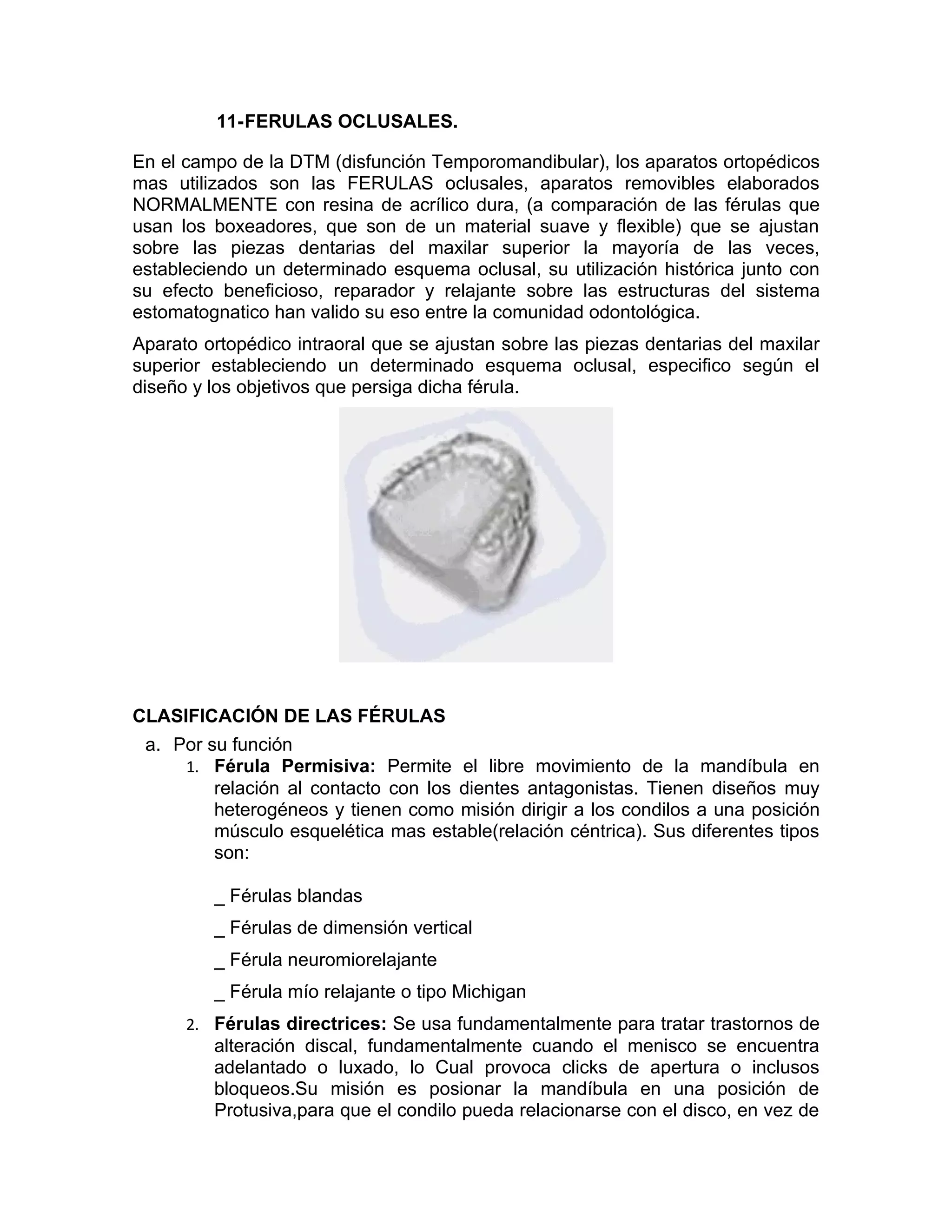 Ferulas oclusales | DOC