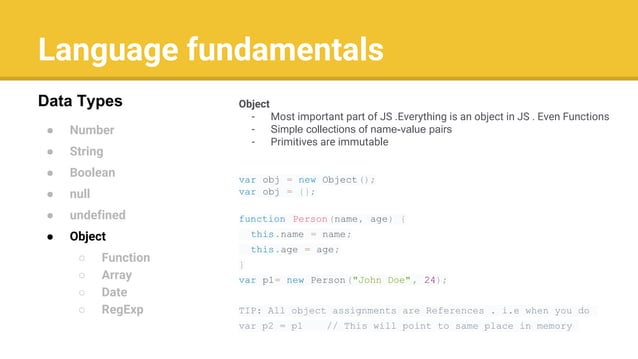 Basics Of Javascript