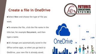 course PowerPoint one drive to educationa | PPT