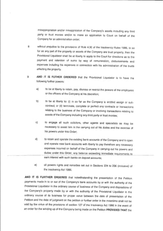 FES Liquidation Order | PDF