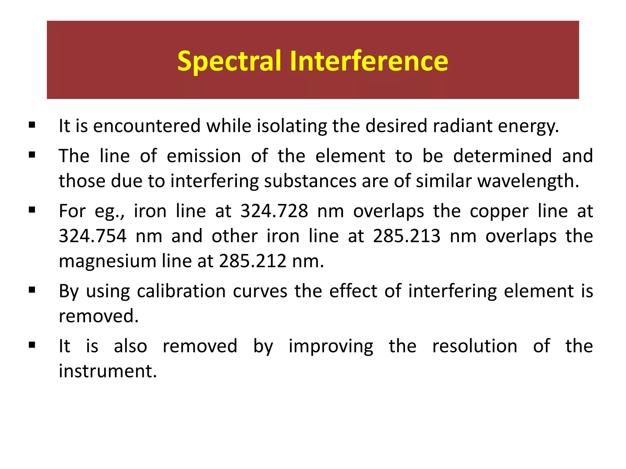 Fe spectroscopy inteference | PPTX