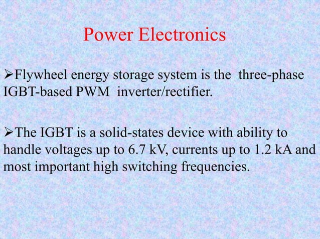 Flywheel Energy Storage System | PPTX