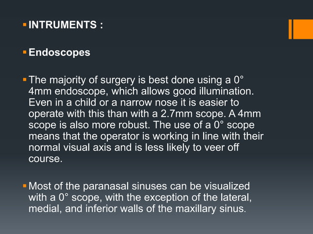 FESS - Functional endoscopic sinus surgery | PPTX