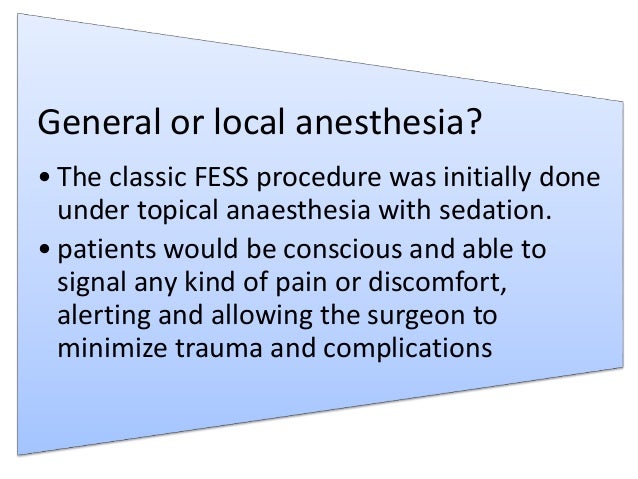 Fess anesthesia | PPTX