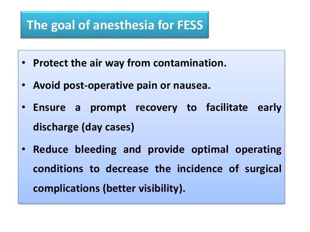 Fess anesthesia | PPTX