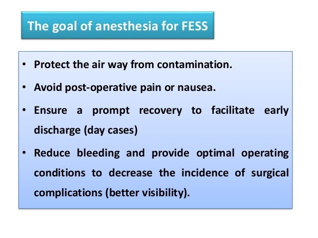 Fess anesthesia | PPTX