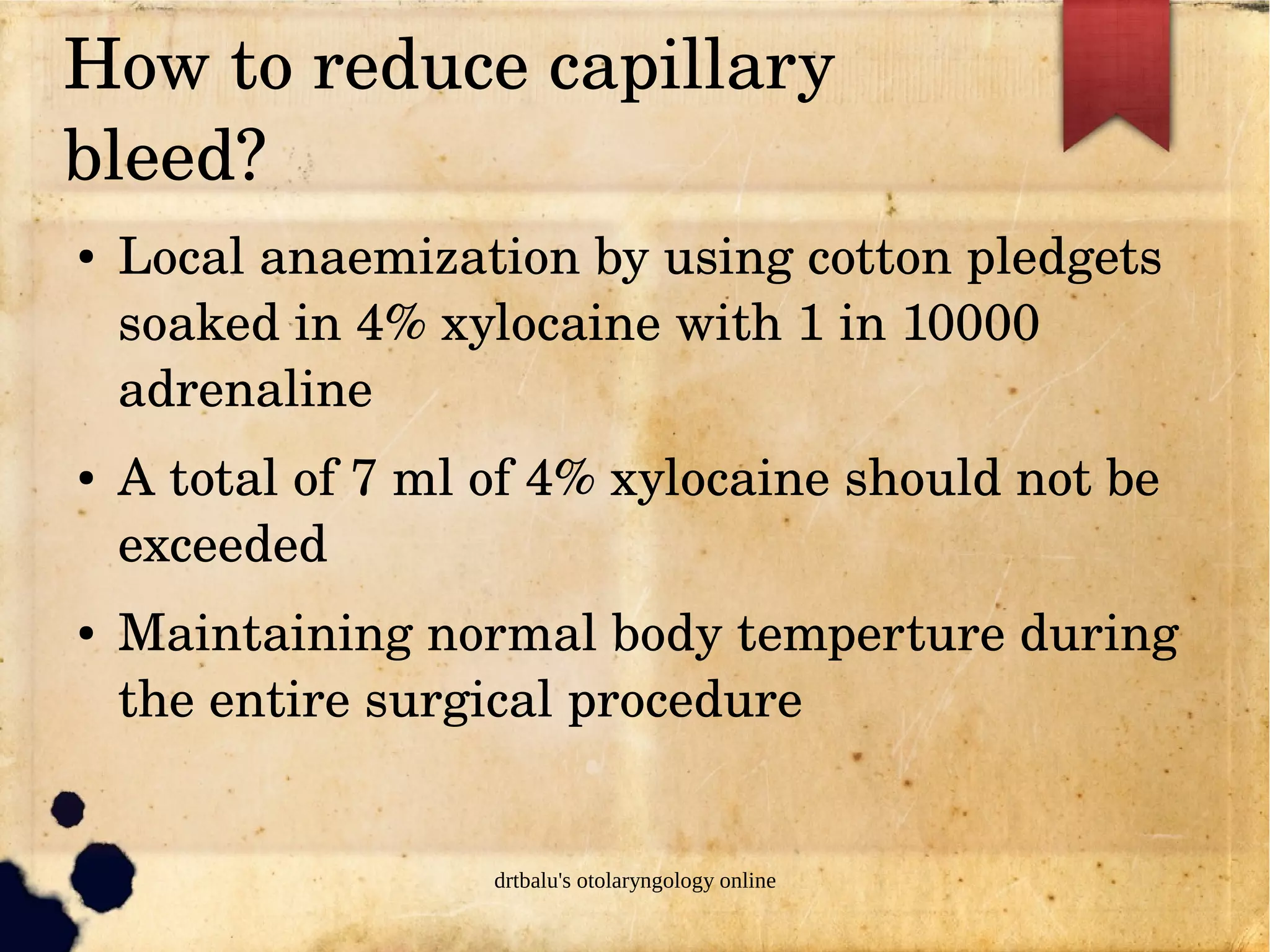 How to reduce bleeding during Endoscopic sinus surgery | ODP