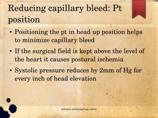 How to reduce bleeding during Endoscopic sinus surgery | ODP