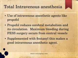 How to reduce bleeding during Endoscopic sinus surgery | ODP