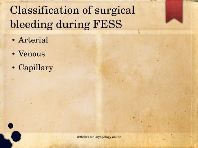 How to reduce bleeding during Endoscopic sinus surgery | PPT