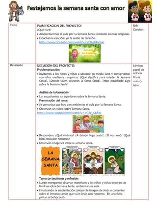 FESTEJAMOS LA SEMANA SANTA CON AMOR.pdf actividades de aprendizaje | PDF