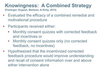 Informed Consent to Research among Individuals with Substance Use ...
