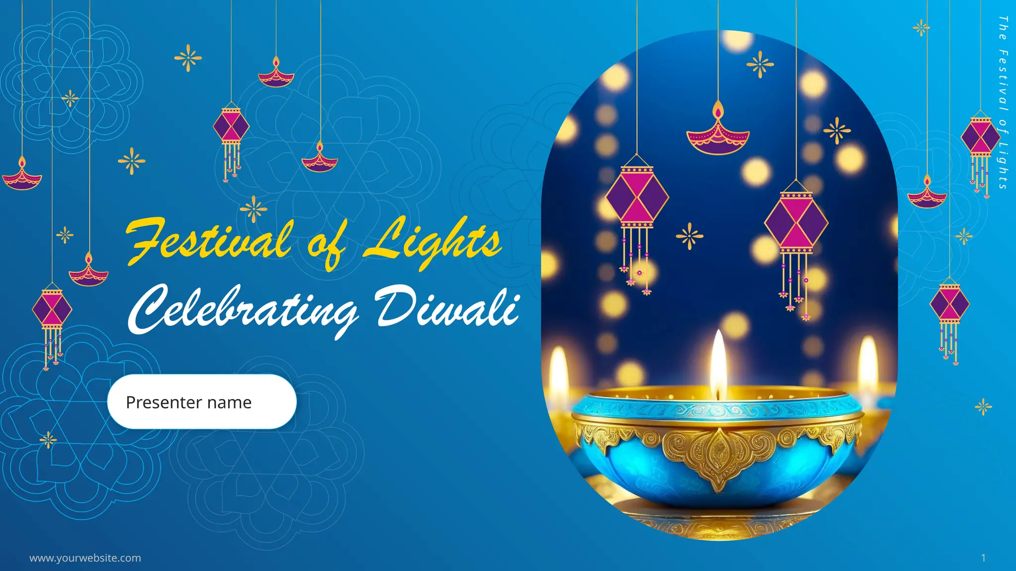 Festival of Lights Diwali Presentation Template | PPTX