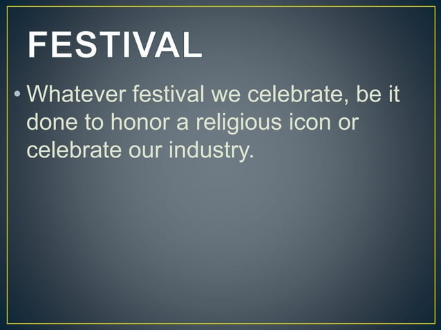 FESTIVAL DANCE INTRO.pptx | National & Civic Holidays | Holidays