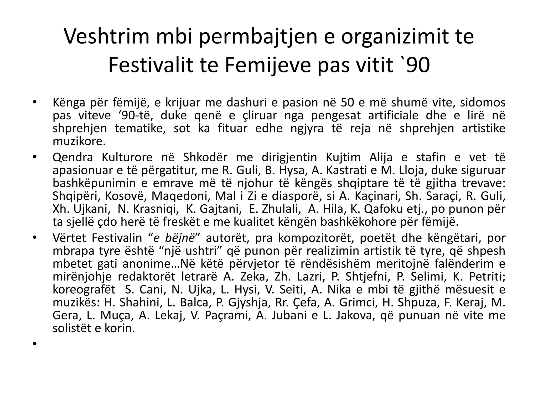 Festivali i femijeve | PPTX