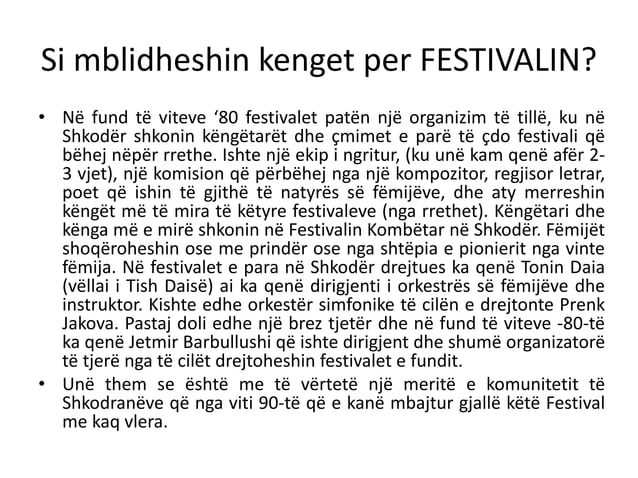 Festivali i femijeve | PPTX