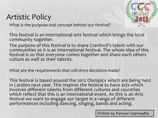 Festival plan | PPT