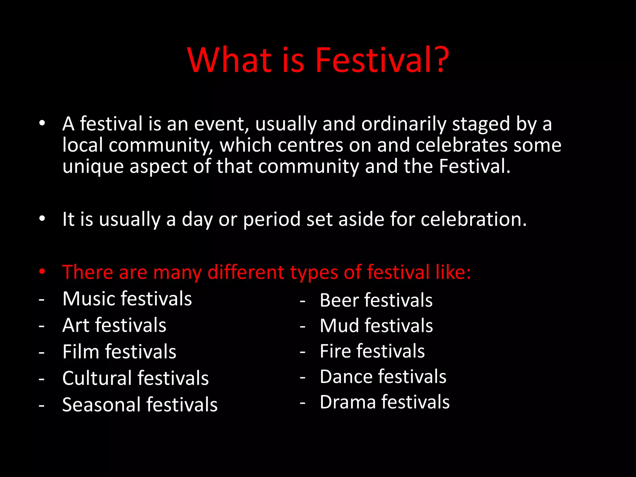 Festival powerpoint | PPTX