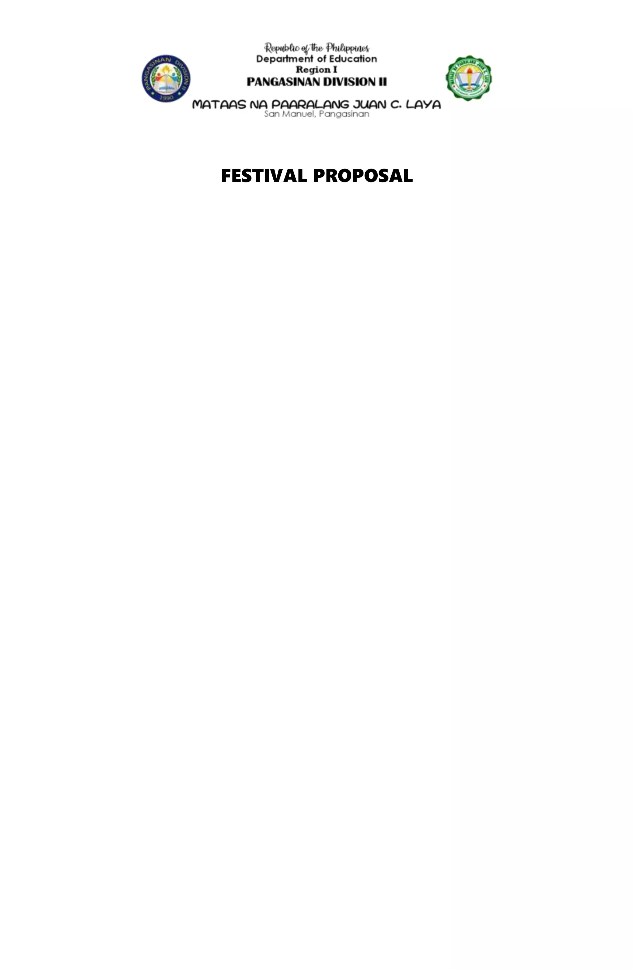 Festival proposal | DOCX