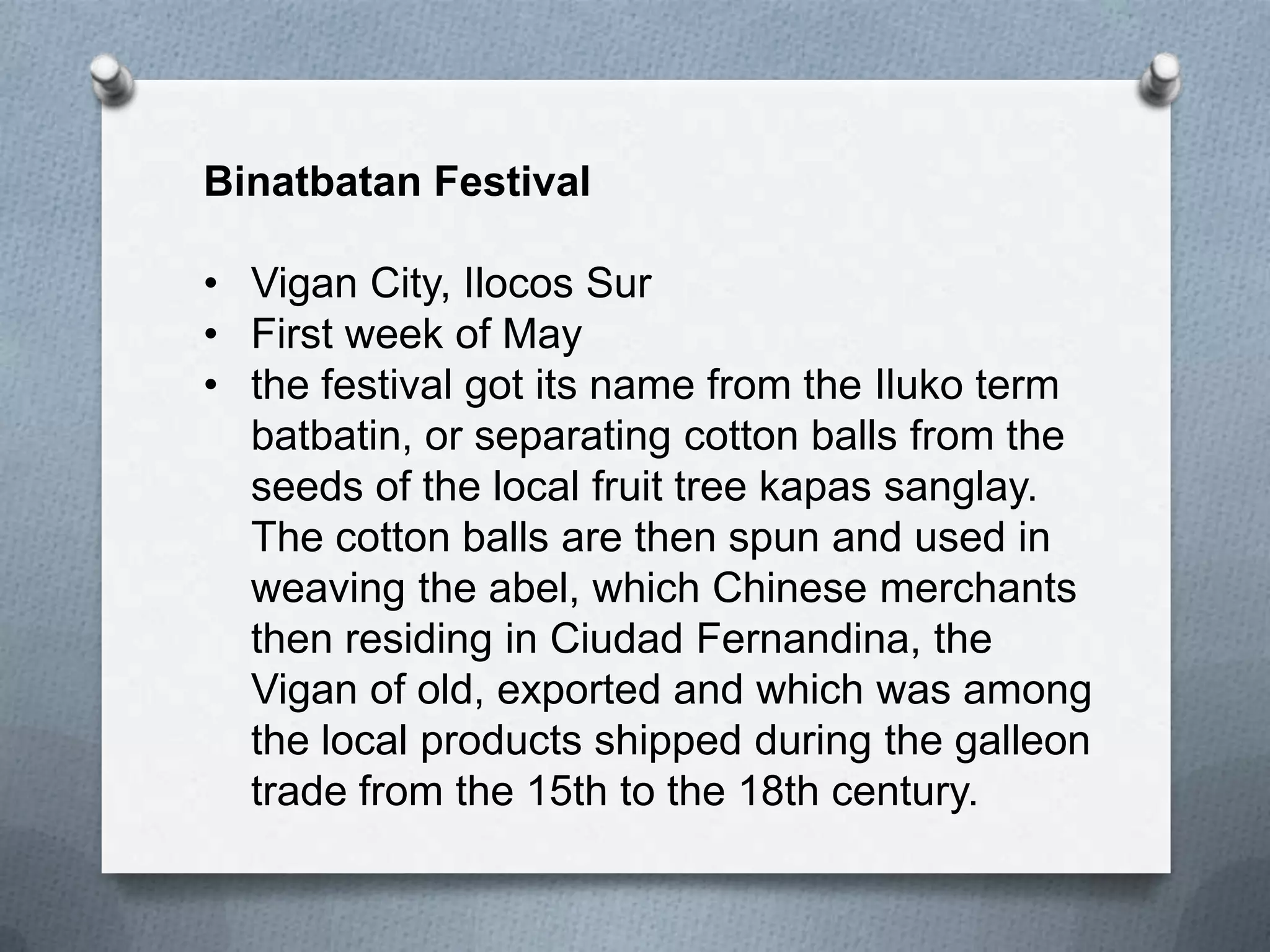 Festivals (REGION 1) Philippines | PPTX