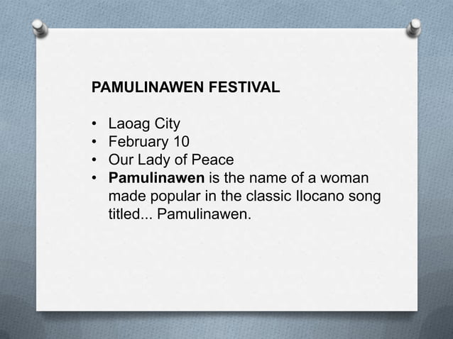 Festivals (REGION 1) Philippines | PPTX | National & Civic Holidays ...